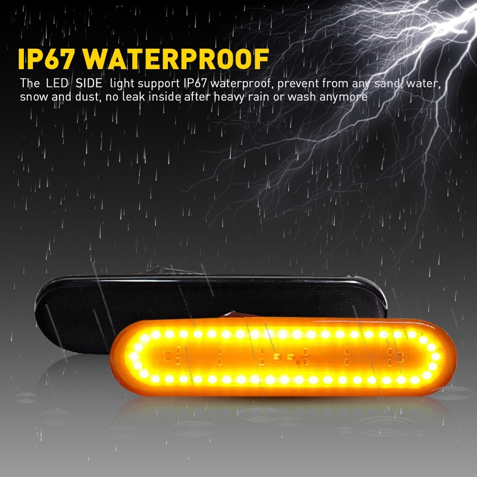 Front Bumper LED Side Marker Smoked Lights For Honda Civic Si EP3 3 DR ...