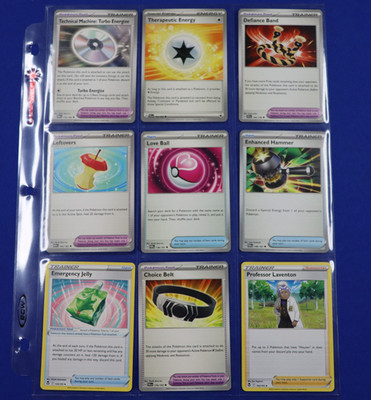 Pokemon TCG Binder Page Lot with 18 Common Support Cards Leftovers Love ...
