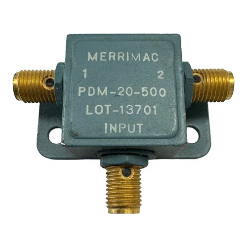 PDM-20-500 Merrimac Power Splitter Combiner 20-500Mhz SMA 2 Way 5895-01 ...