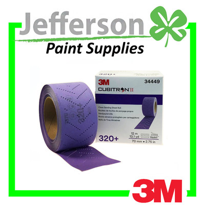 3M 34449 P320 Cubitron II Hookit Clean Sanding Sheet Roll Speed file ...