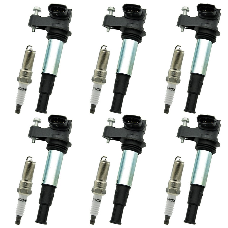 Set of 6 Ignition Coil + 6 Spark Plug For Cadillac SRX CTS STS GMC ...