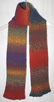 New Handmade Knitted Cornucopia Multi-Colored Scarf | eBay