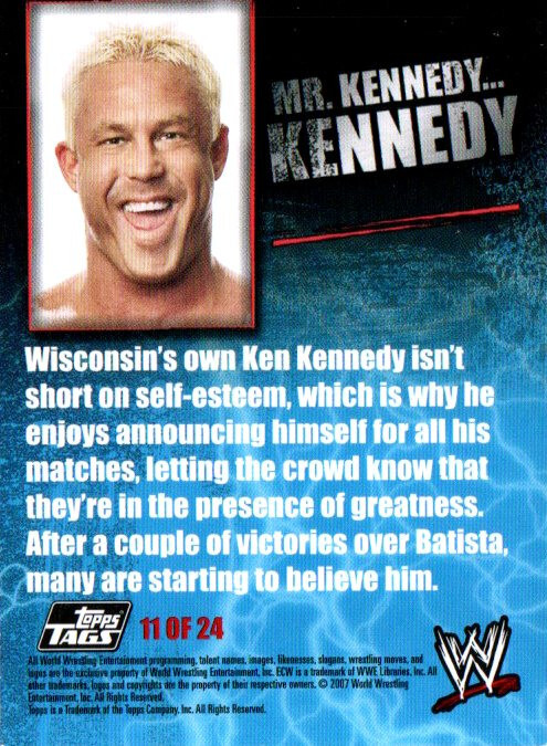 2007 Topps WWE Dog Tags Inserts Wrestling Card #11 Mr Ken Kennedy | eBay