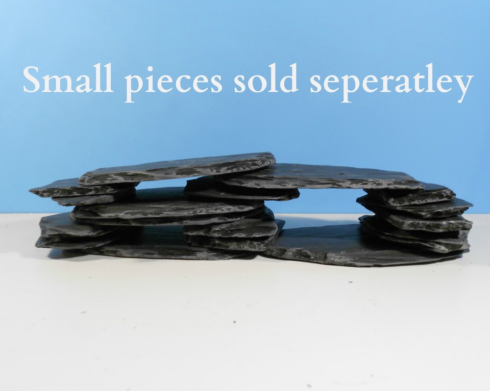 6x Large New NATURAL Flat SLATE Rock Stone for AQUARIUM Fish Tank ...