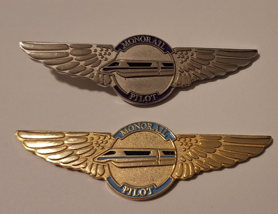 Vintage Walt Disney World Monorail Pilot Wings Pins (Missing Pin Shafts ...