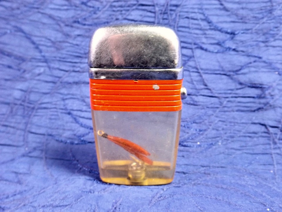 Vintage Gold Scripto-VU Lighter With Fly Fishing Hook Lure 5pc | eBay