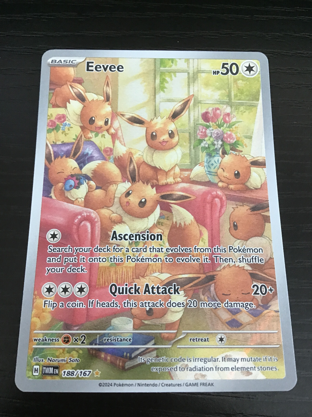 Eevee 188/167 Illustration Rare Holo Pokemon Twilight Masquerade | eBay