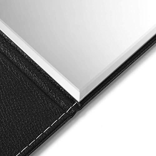 Folding Travel Mirror, PU Portable Adjustable Rectangular Ultrathin ...