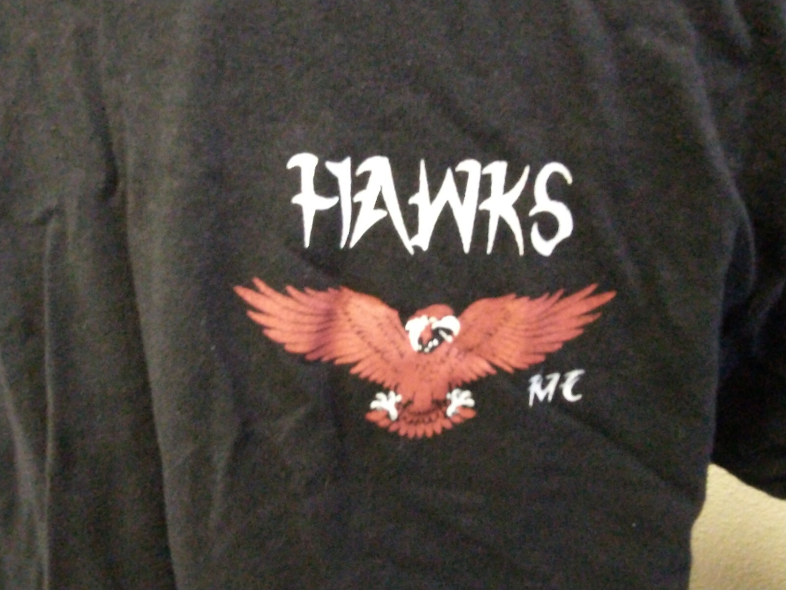 RARE HAWKS MC CLUB DUBAI Motorcycle Club T Shirt SIZE… - Gem