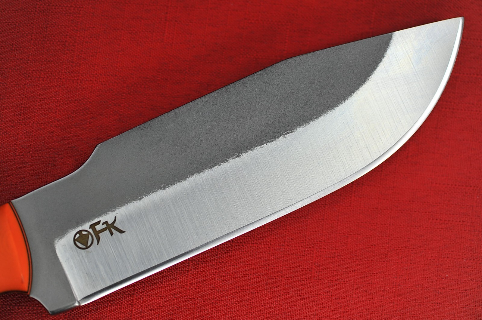Dylan Fletcher Custom Knife .175" Saber Ground Blade, Orange G10 Handle ...