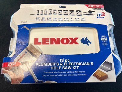 Lenox 13-Pc Plumber’s & Electrician’s Hole Saw Kit #1786647,l New ...