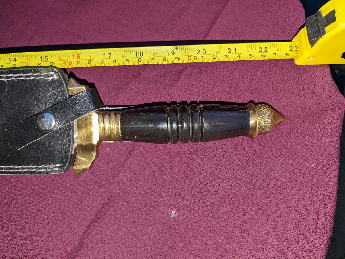 Pioneer Custom Hand Forged 15-inch Blade Dagger Pre-Loved Displayed But ...