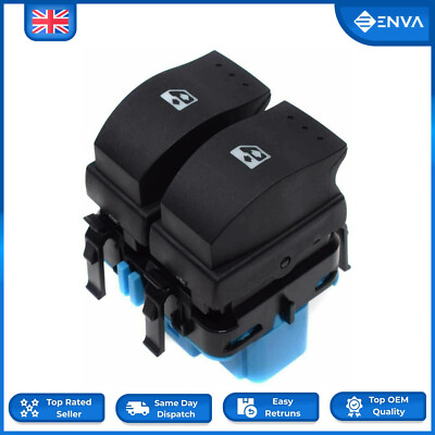 Electric Window Control Switch Blue for Renault Megane 2 II Hatchback ...