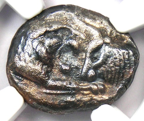 Lydia Kroisos Lion Bull AR Siglos Silver Croesus Coin 561 BC ...