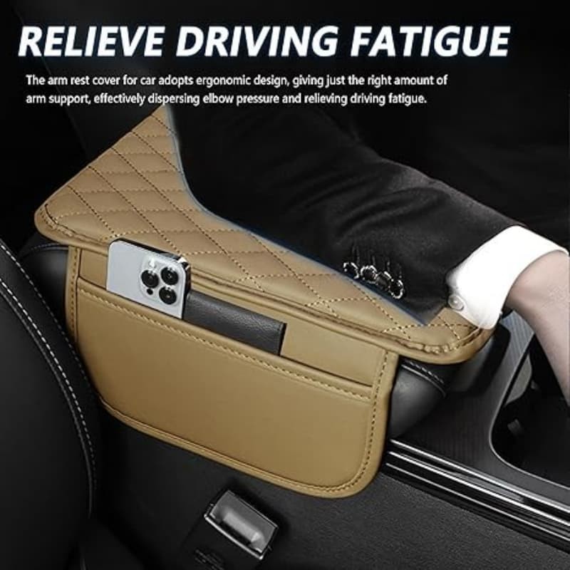 Auto Armrest Cushion Center Consoles Box Cover Leather Protector Pad ...