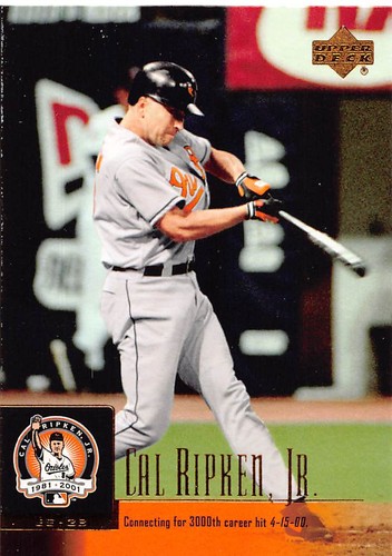 Cal Ripken, Jr. 2001 Upper Deck Last Game Tribute 6 Orioles Baseball ...