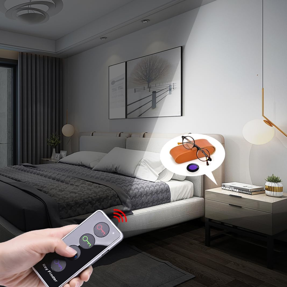 Key Finder, Item Tracker with LED Flashlight Function, Wireless Remote ...