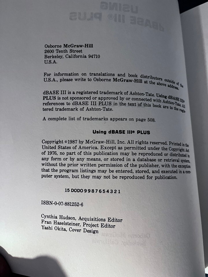 Using dBase III Plus by Jones, Edward Paperback 9780078812521 | eBay