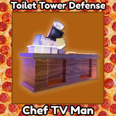 Chef TV Man + 1K💎 - Toilet Tower Defense TTD - Mythic Unit - ROBLOX | eBay