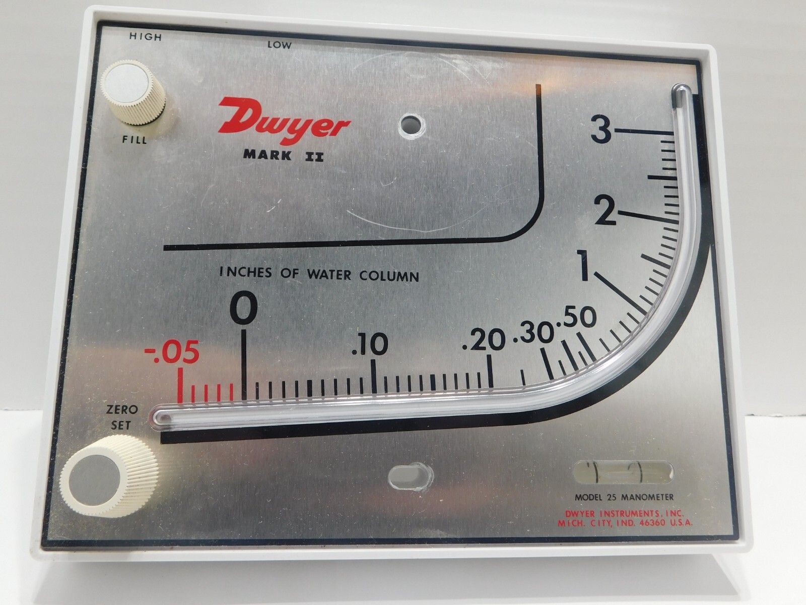 Dwyer H25-604 Model 25 Mark II Manometer 0-3" W.C. | eBay