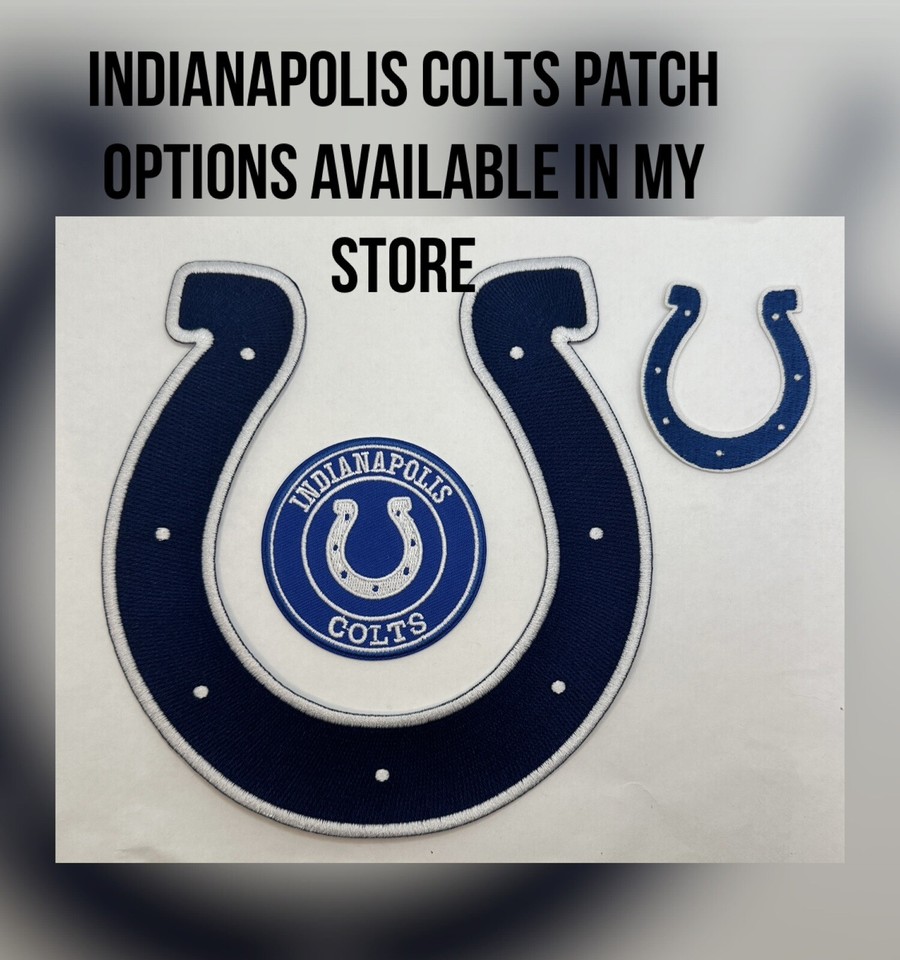 Indianapolis Colts BIGGEST 7” Patch Iron On Embroidered US Seller | eBay