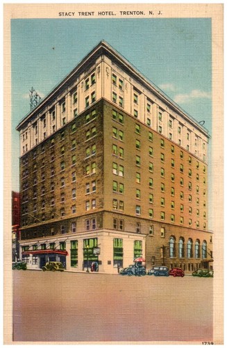 Vintage Postcard 1941 The Stacy Trent Hotel, Trenton, New Jersey (NJ ...