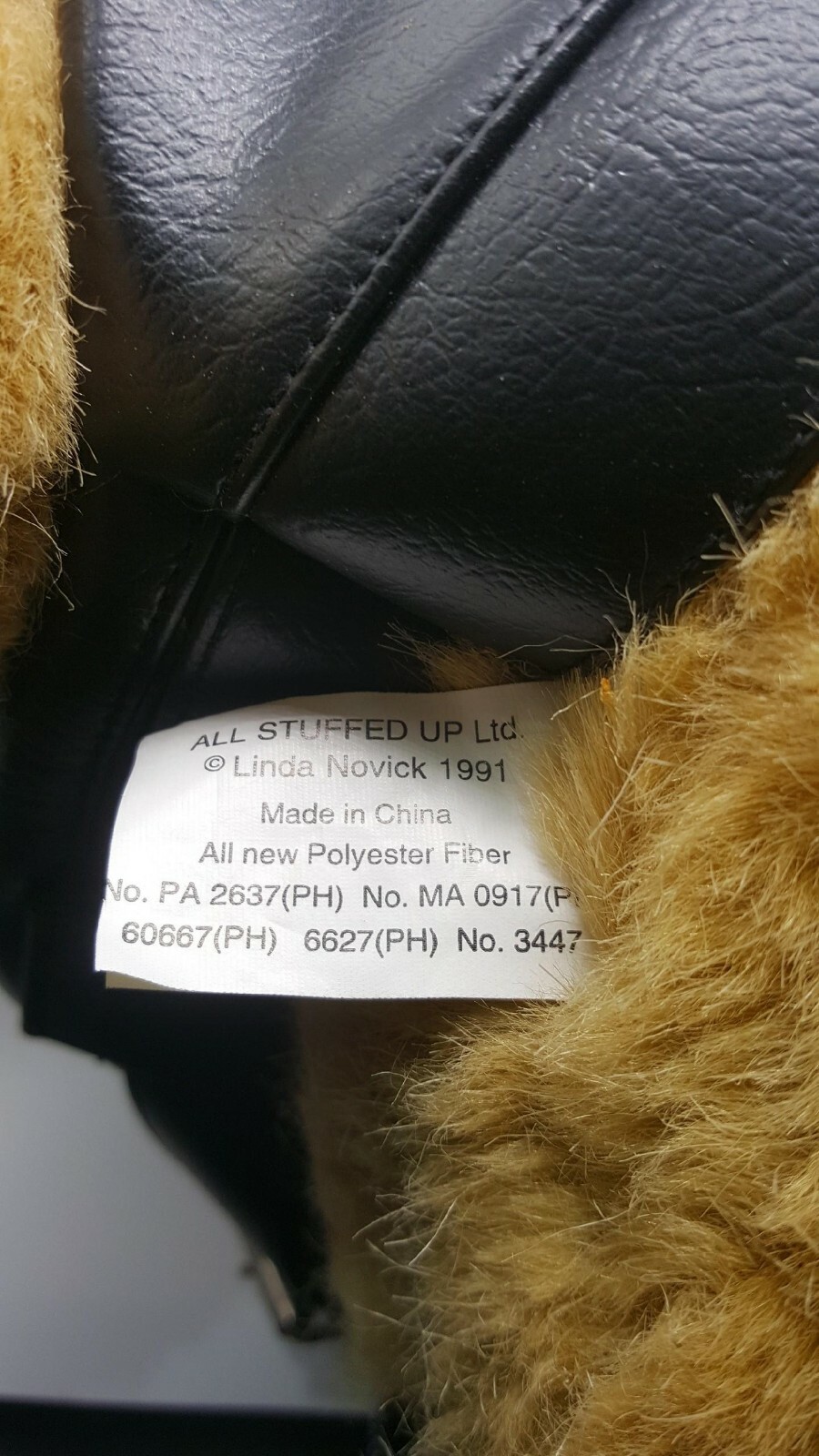 Vintage All Stuffed Up Biker Motorcycle Plush Teddy Bear Linda Novick ...