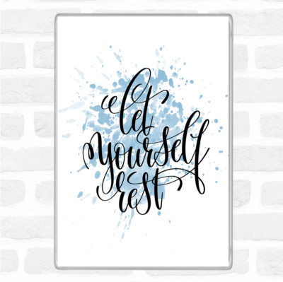 Let Yourself Rest Inspirational Quote Jumbo Fridge Magnet | eBay UK