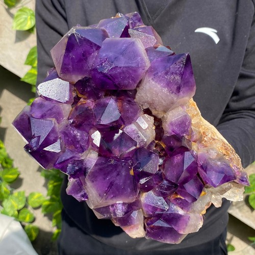 10.1lb Natural Amethyst geode quartz cluster crystal specimen Healing ...