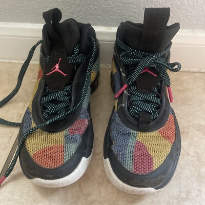 Size 5 (GS) - Jordan 36 Mid Black Multicolor | eBay