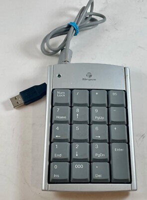 Targus PAUK10 Wired USB Numeric Keyboard Keypad - Silver Tested | eBay