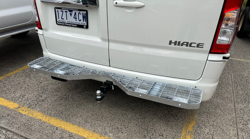 Rear Step / Tow bar For Toyota Hiace 2019 + Heavy duty with wiring ...