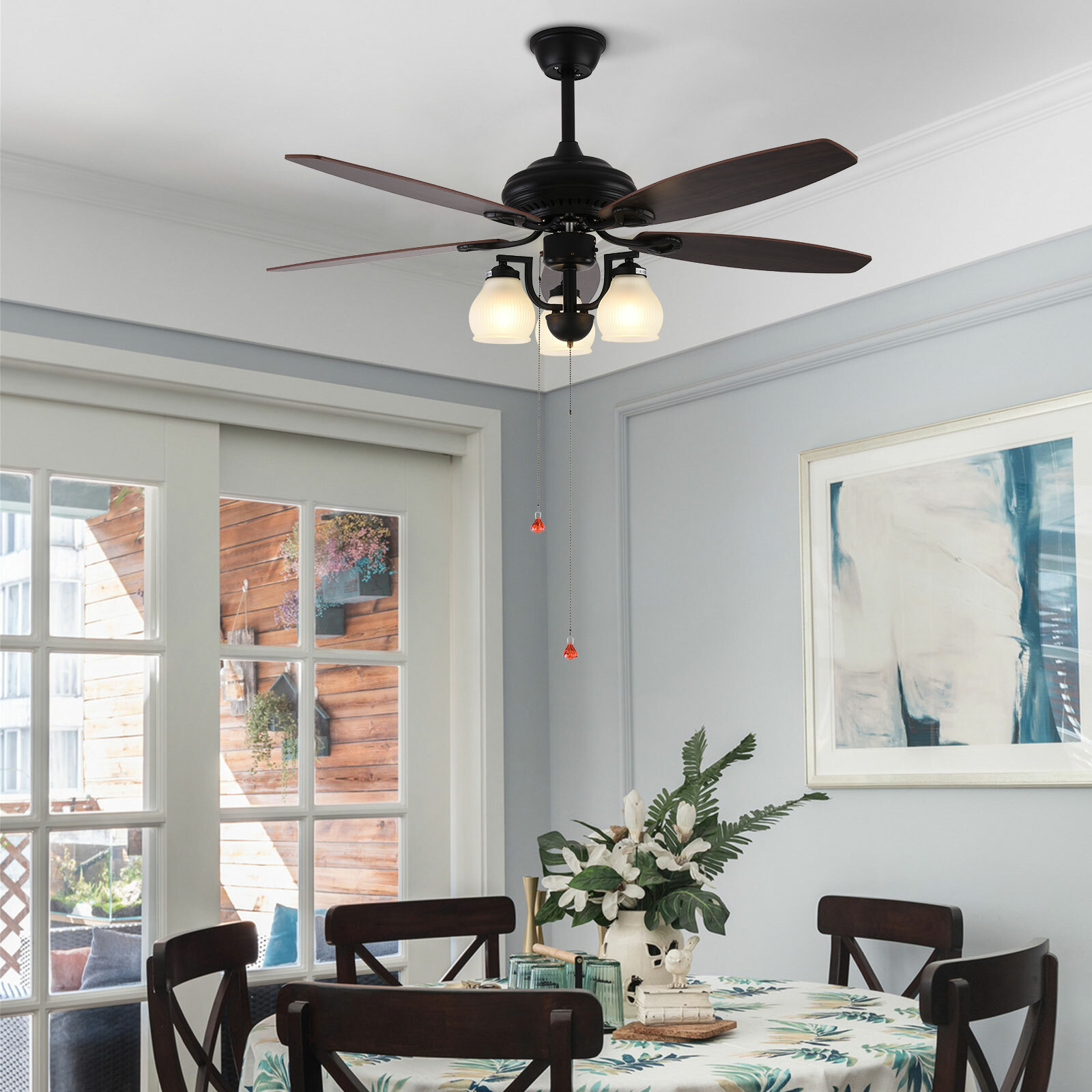 Reversible Ceiling Fan With Remote | Shelly Lighting