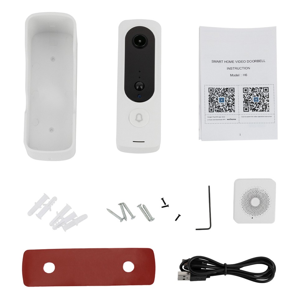 Visual Doorphone Smart Wireless Video Doorbell Waterproof Intelligent ...