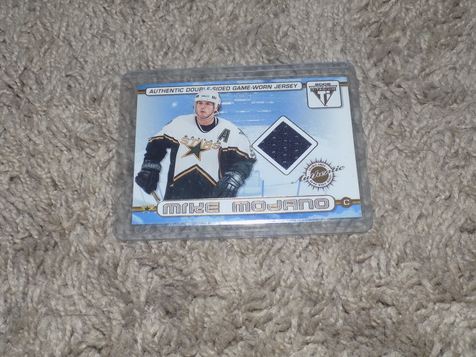 01/02 Titanium Pierre Turgeon Mike Modano Double Sided Game Used Jersey ...