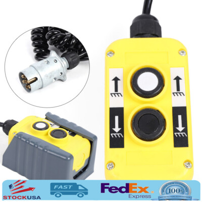 2 Button Pendant Control Switch for 4-Wire Dump Trailer Remote 12V DC ...