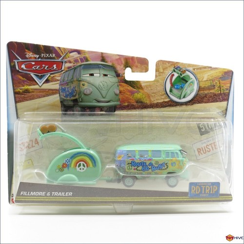 Disney Pixar Cars Road Trip series VW van Fillmore and Trailer Rd Tr1p ...