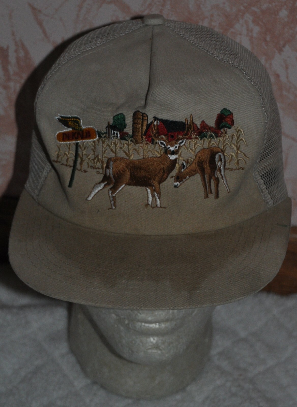Vtg Dekalb Corn Seed Cap Trucker Hat Tan w/ Deere | eBay