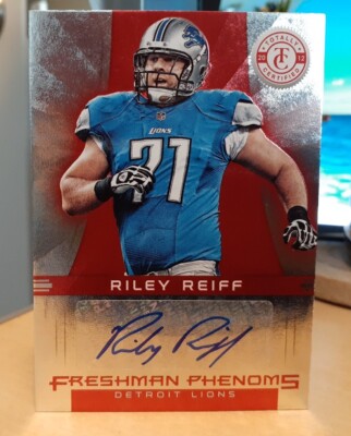 2012 TOTALLY CERTIFIED ROOKIE AUTO RILEY REIFF /290 DETROIT LIONS IOWA ...