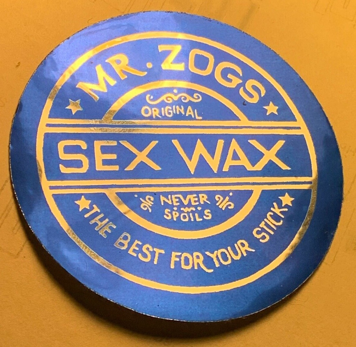 MR ZOGS SURFBOARD SURFER SEX WAX VINTAGE 1970's DECAL STICKER 3" NOS ...