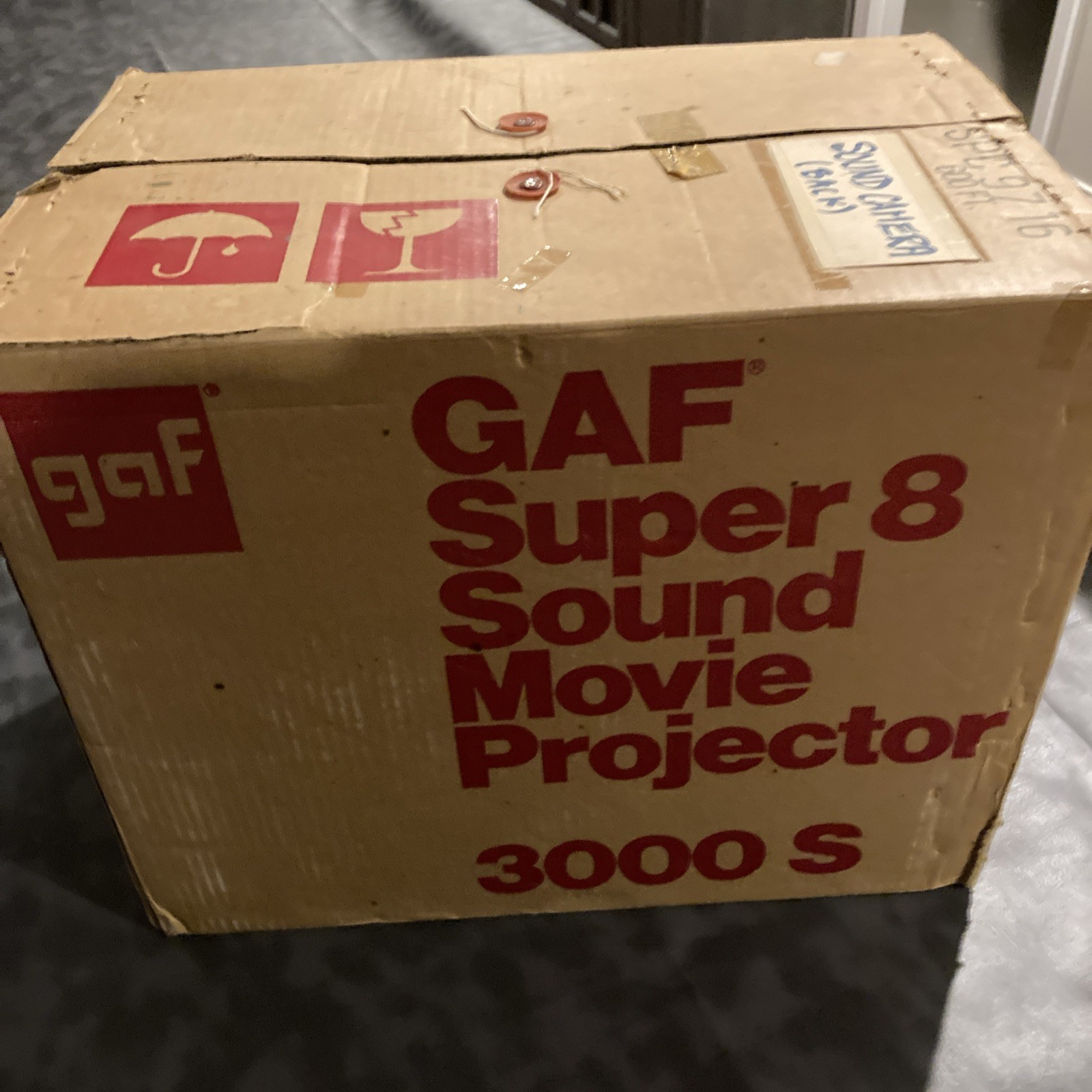 GAF 3000 S Super 8 SOUND VARIABLE SPEED MOVIE PROJECTOR In Box New Old ...