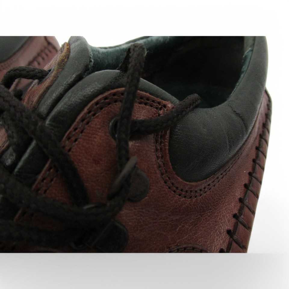 Vintage Clarks Made in Italy Brown and Dark Green Leather Ladies ...
