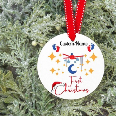 Personalized New Baby Ornament , Baby's First Christmas, Baby Name ...