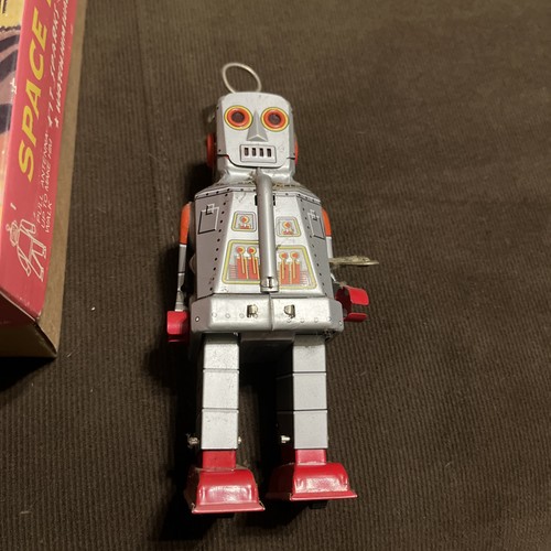 Vintage Space Robot Key Wound Motor. Tin Toys. | eBay