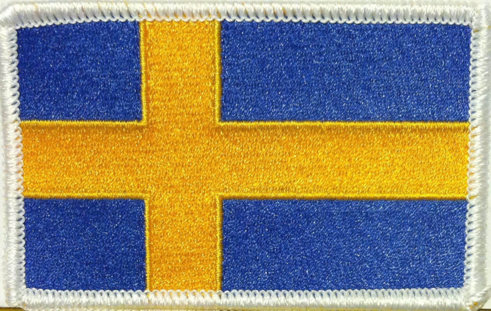 SWEDEN Flag Patch With Hook Adhesive Fastener Military Tactical White ...