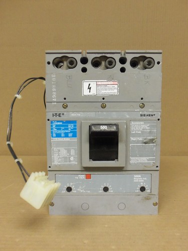 ITE SIEMENS LXD6 LXD63B500 3 POLE 500 AMP 600V CIRCUIT BREAKER SHUNT ...