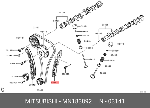 Genuine OE Guide Chain Loose Si MN183892 For Mitsubishi MN18-3892 | eBay.de