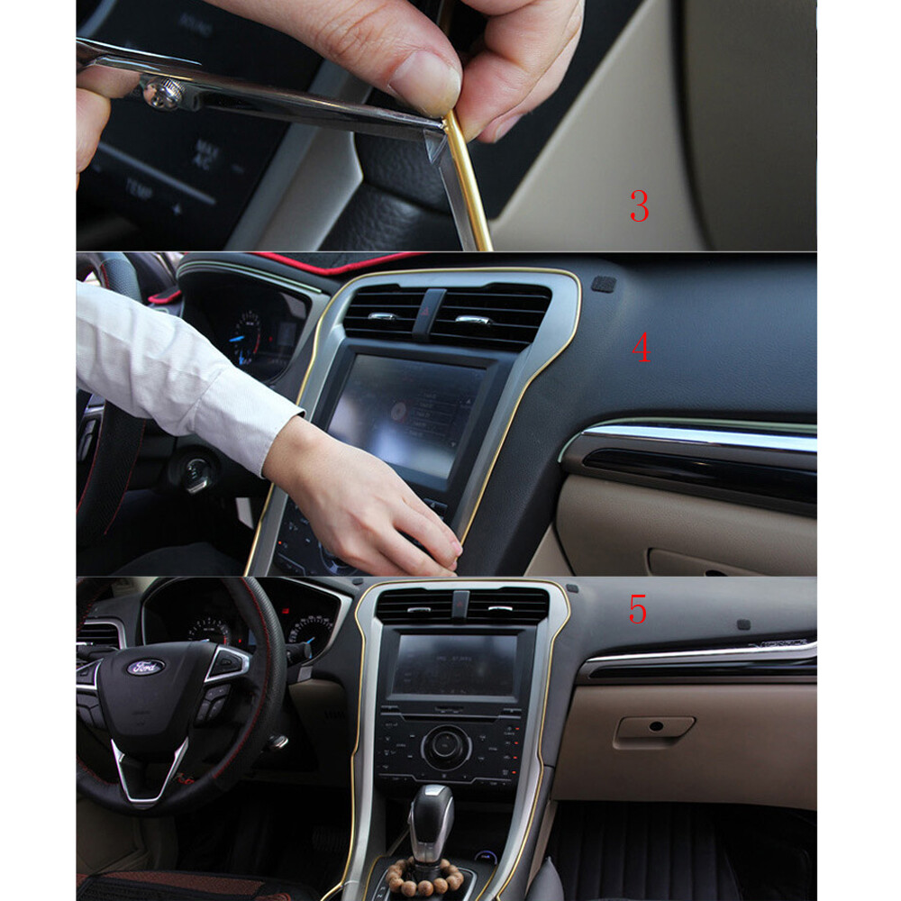5M Molding Line Car Interior Decor Red Point Edge Gap Door Panel Car ...
