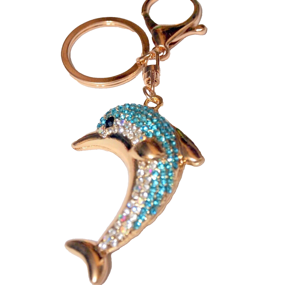 Dolphin Key Chain Rhinestone Fashion Jewelry Auto Keychain NIB | eBay