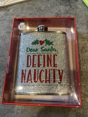 Funny Christmas Gifts Secret Hip Flask "Dear Santa Define Naughty" | eBay